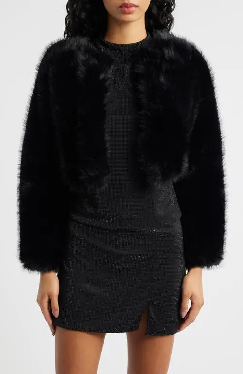 Mango Faux Fur Cropped Jacket