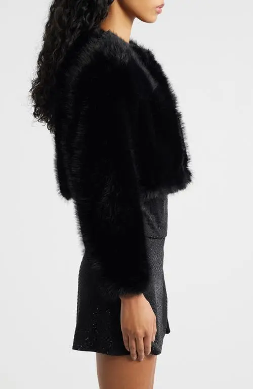 Mango Faux Fur Cropped Jacket