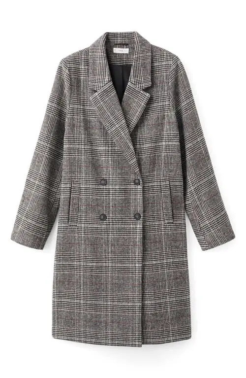 Mango Longline Tweed Coat