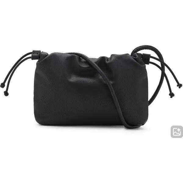 Mango Faux Leather Bucket Bag - Black