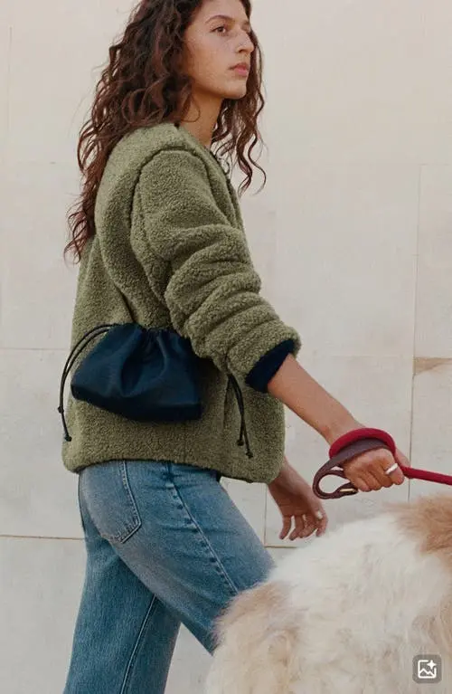 Mango Faux Leather Bucket Bag