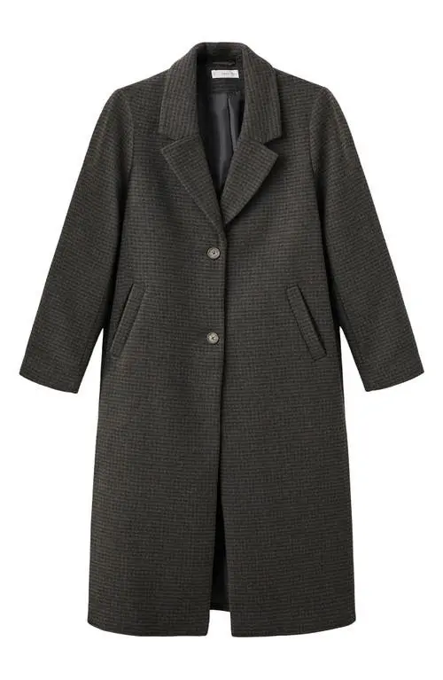 Mango Long Checked Coat
