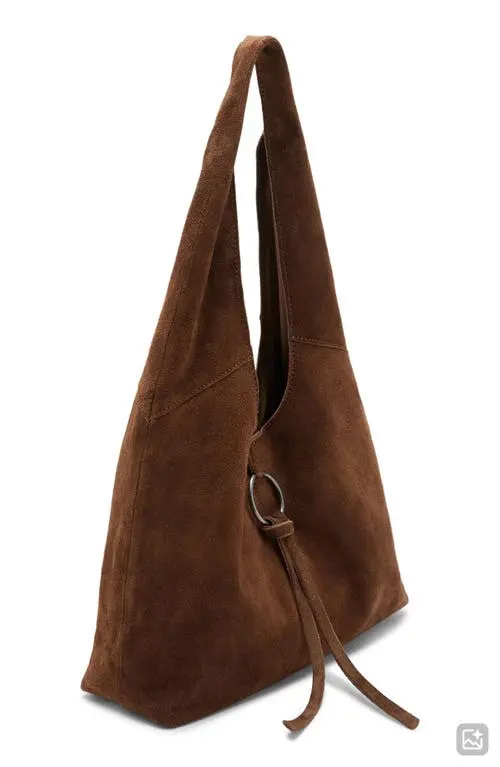 Mango Suede Tote - Sand