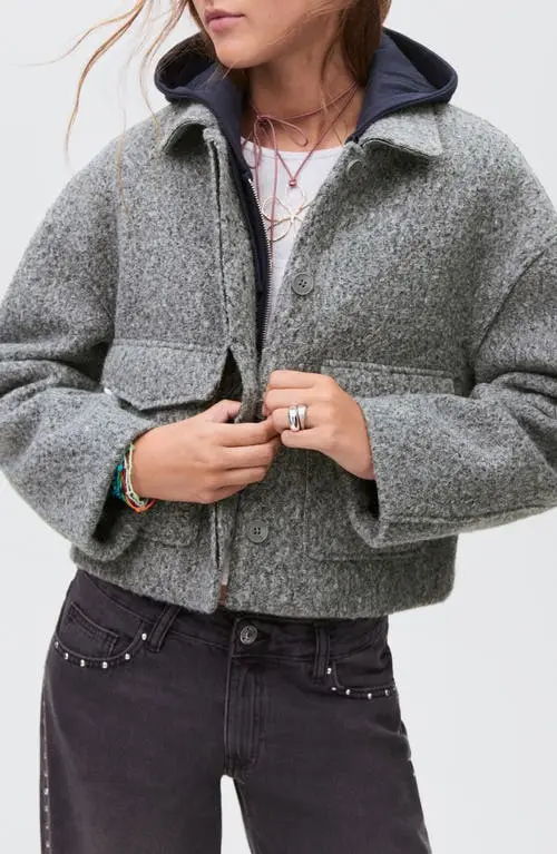Mango Crop Jacket - Grey