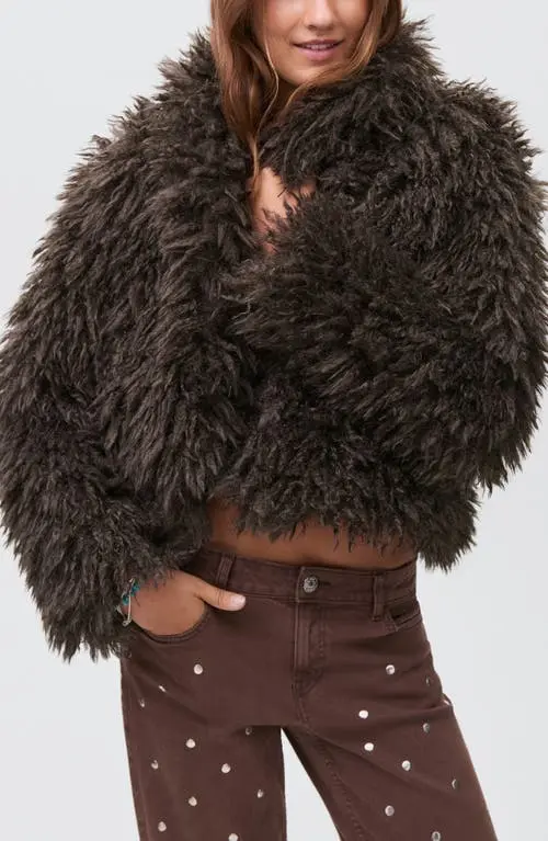 Mango Faux Fur Jacket