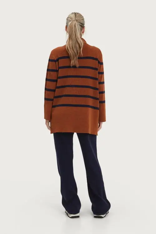 NOM MATERNITY Sarabeth Maternity & Nursing Striped Sweater