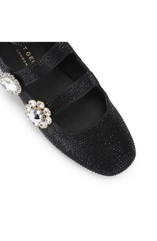 Kurt Geiger Ankle Strap Ballet Flats - Black