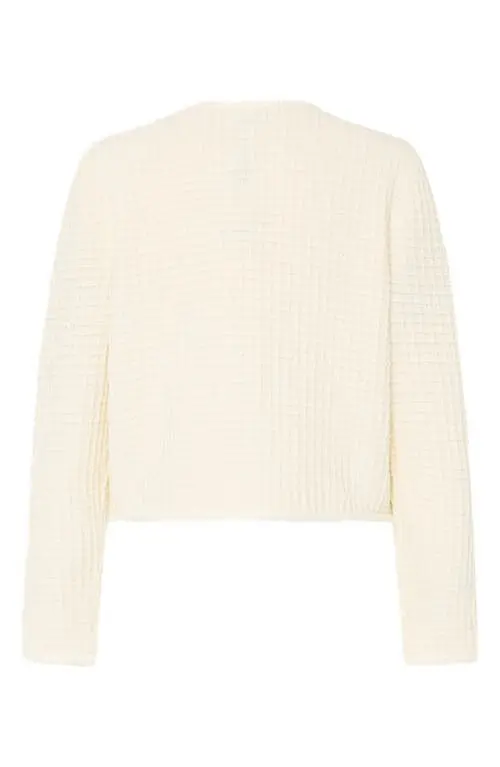 MILLY Sade Textured Cardigan - Ivory