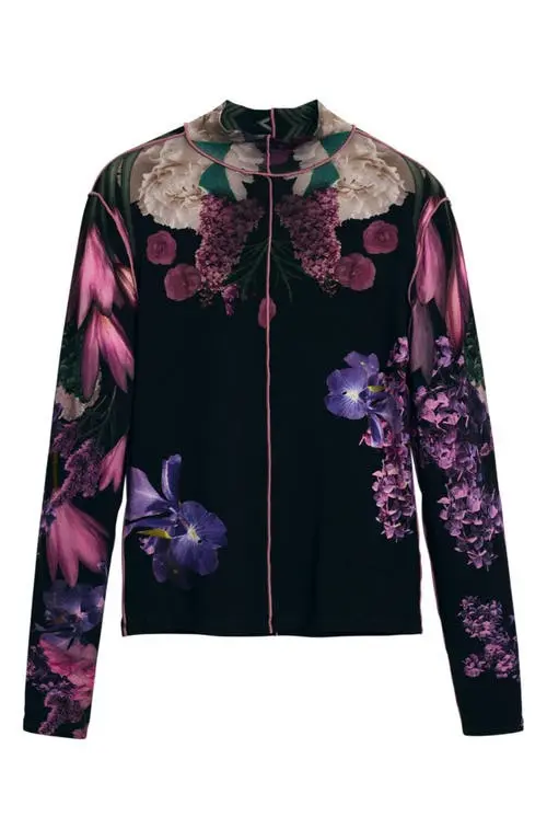 Desigual Long Sleeve Floral Top