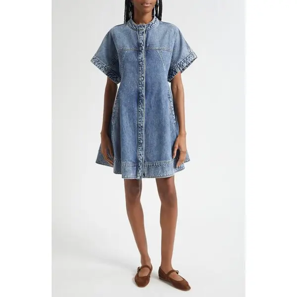 3.1 Phillip Lim Cotton Denim A-line Dress