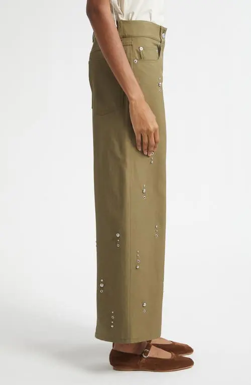 3.1 Phillip Lim Flat Front Wide Leg Ankle Pants - Caper