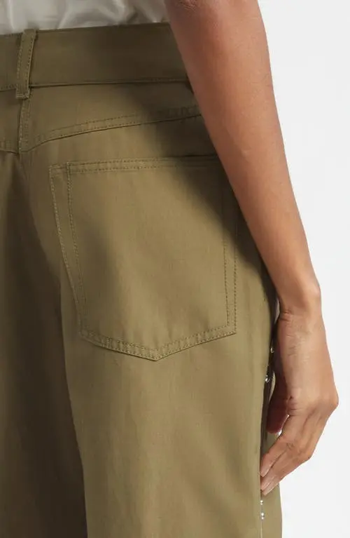 3.1 Phillip Lim Flat Front Wide Leg Ankle Pants - Caper