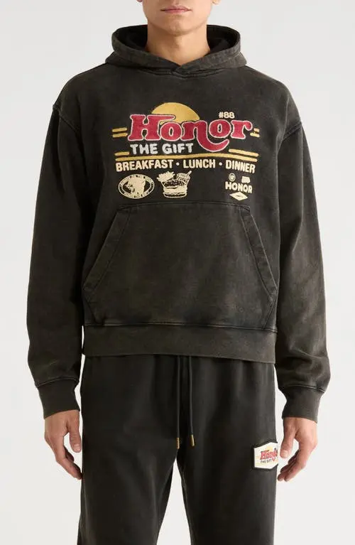 HONOR THE GIFT Embroidered Cotton Hoodie - Grey