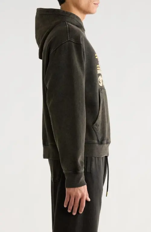 HONOR THE GIFT Embroidered Cotton Hoodie - Grey