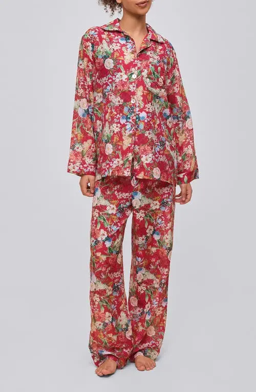 PAPINELLE Holly Cotton Voile Pajamas - Geranium