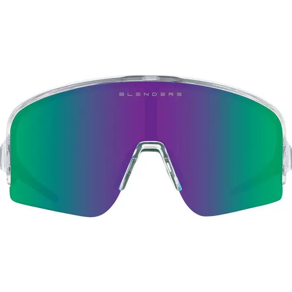 BLENDERS EYEWEAR Eclipse X2 140mm Polarized Shield Sunglasses - Clear/adventureland