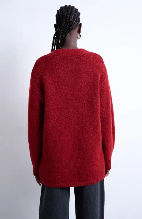 Topshop Easy V-neck Longline Cardigan