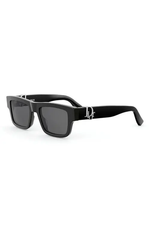 Dior Oblique S3i 52mm Rectangular Sunglasses