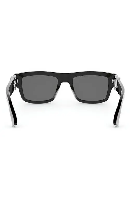 Dior Oblique S3i 52mm Rectangular Sunglasses