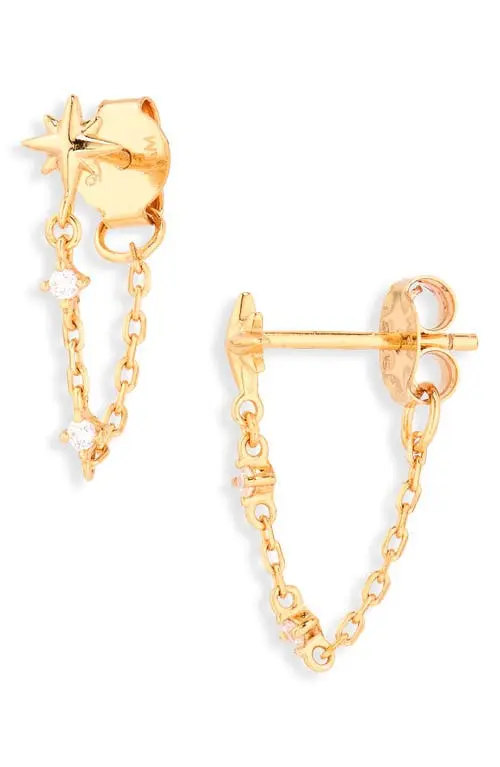ASTRID & MIYU Star Chain Drop Earrings