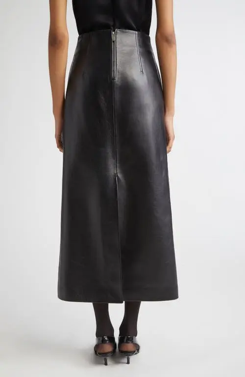 TOTEME Straight Leather Skirt