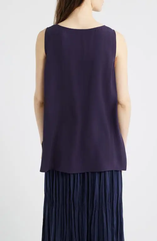 Eileen Fisher Sleeveless Silk Tunic Top