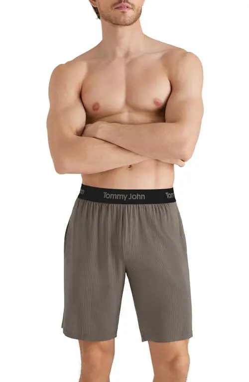 Tommy John Second Skin Luxe Tripe Pajama Shorts - Falcon