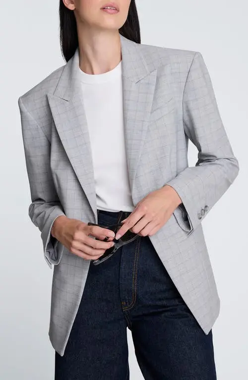 KENNETH COLE Slim-fit Windowpane Plaid Jacket - Light Heather Grey Multi