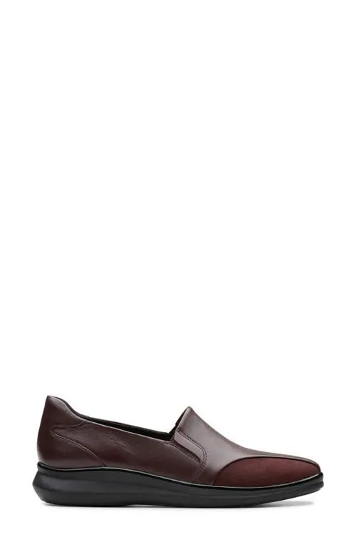 Clarks Lynelle Leather Wedge Flat - Red