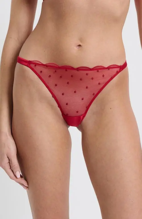 ETAM Divine Rhinestone Thong - Red