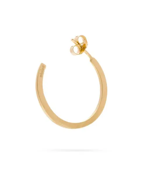 ELOISE JEWELRY Crescent Moon Hoop Earrings With Natural Gemstones - Sapphire