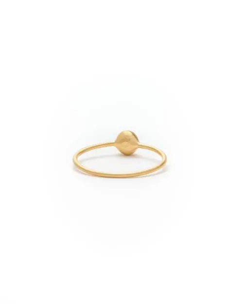 ELOISE JEWELRY Moon Ring With Natural Gemstone - Emerald