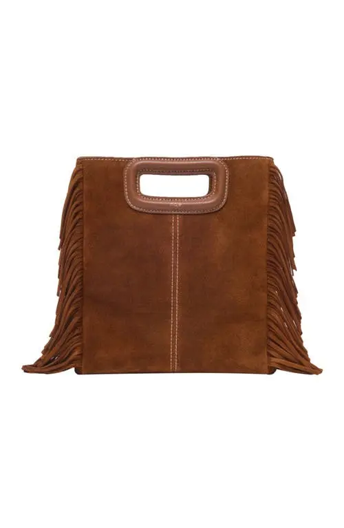 Maje Topstitched Suede M Bag