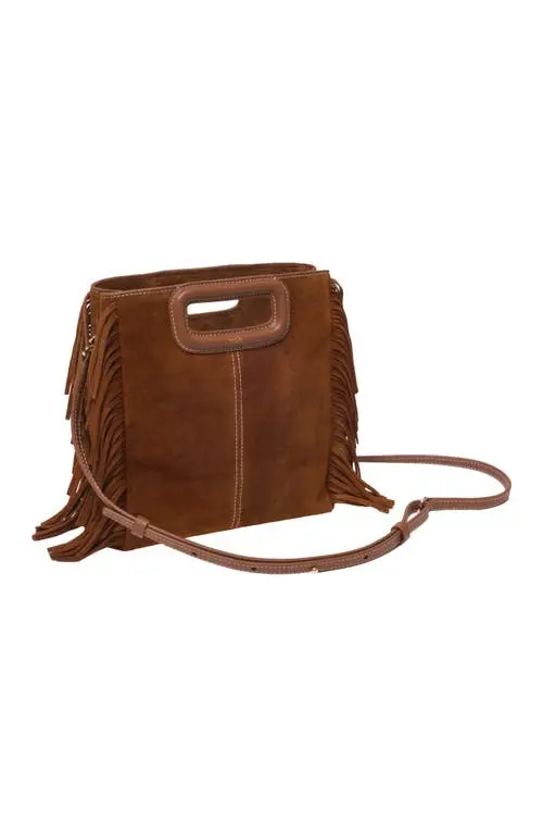 Maje Topstitched Suede M Bag