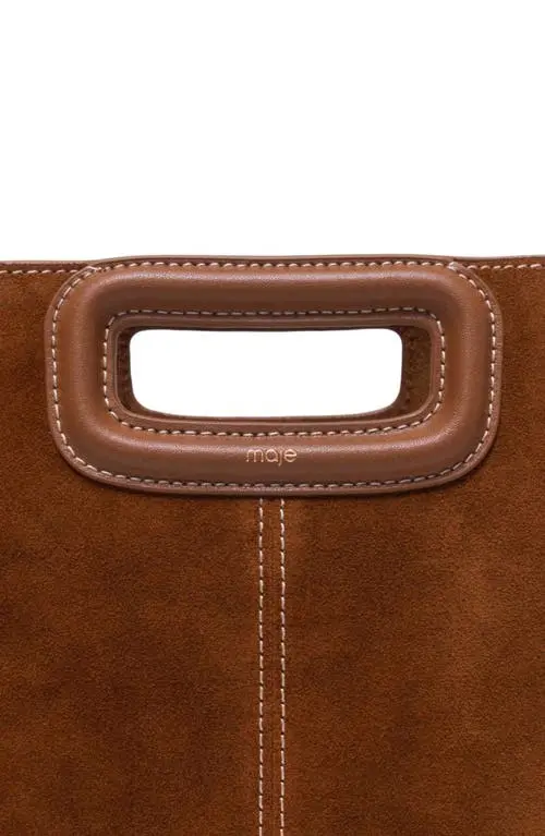 Maje Topstitched Suede M Bag