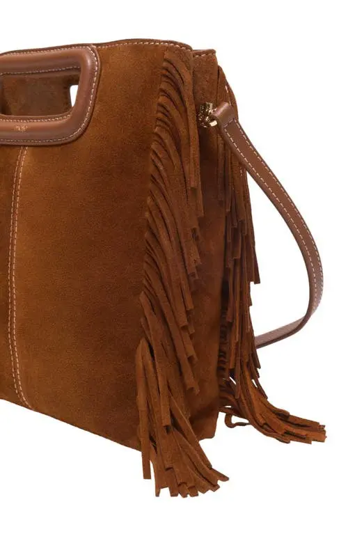 Maje Topstitched Suede M Bag