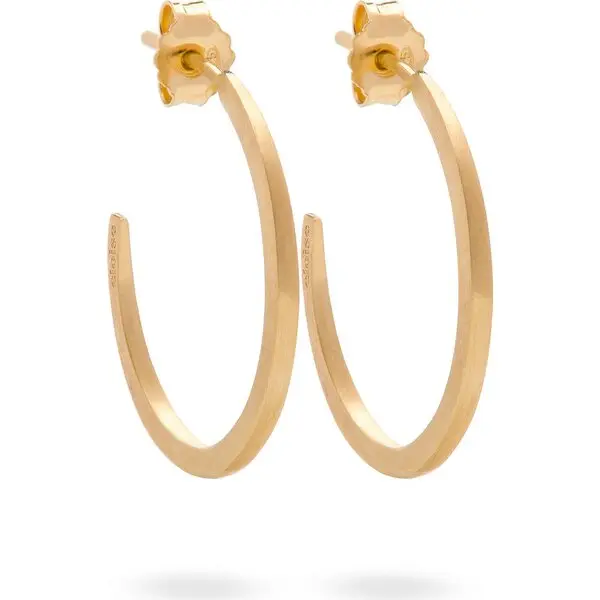 ELOISE JEWELRY Crescent Moon Hoops Handmade In Italy - Gold Plated