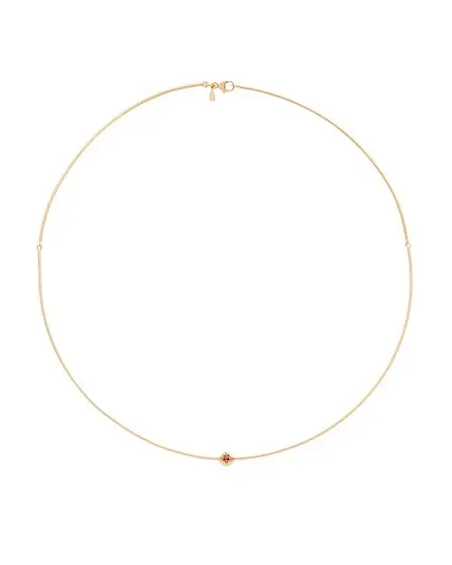 ELOISE JEWELRY Moon Motif Necklace With Gemstone - Ruby