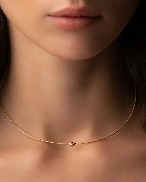 ELOISE JEWELRY Moon Motif Necklace With Gemstone