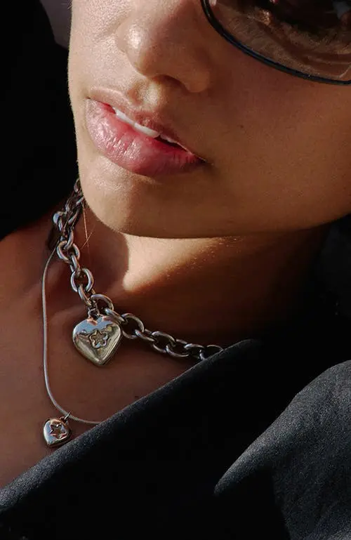 RIMOR JEWELRY Star Heart Cable Chain Choker