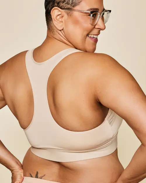MEADOW Hero Front Closure Sports Bra Mastectomy Friendly - Buff