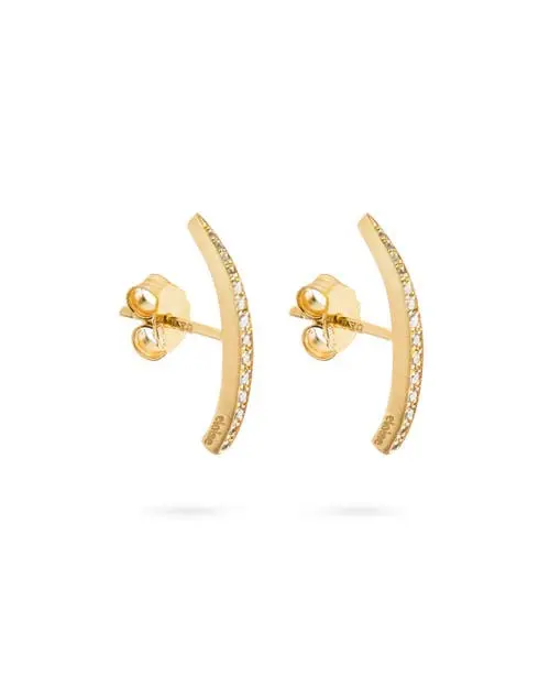 ELOISE JEWELRY Crescent Moon Earrings - Diamond