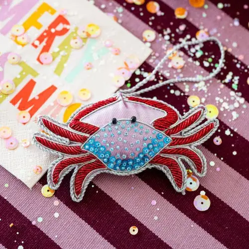 JOLLITY & CO Crab Christmas Ornament