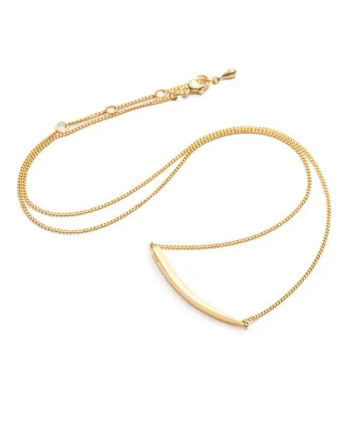 ELOISE JEWELRY Crescent Moon Necklace - Gold Plated