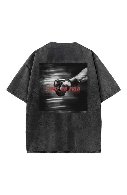 BLVCK X Ufc Acid Wash Tee