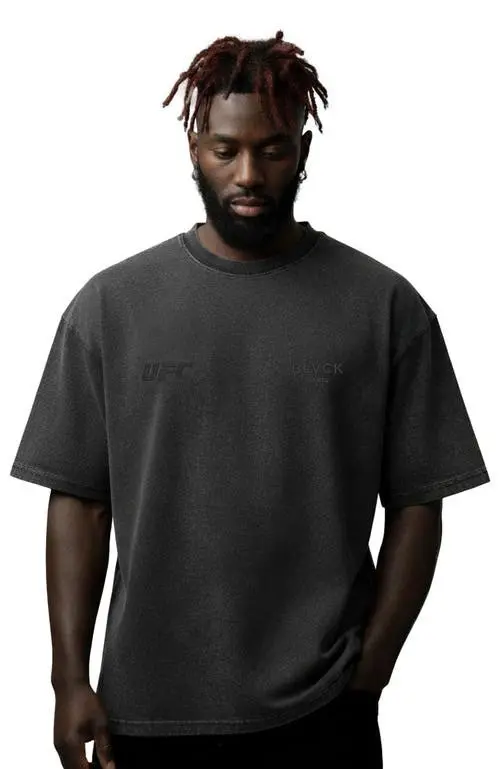 BLVCK X Ufc Acid Wash Tee - Gray