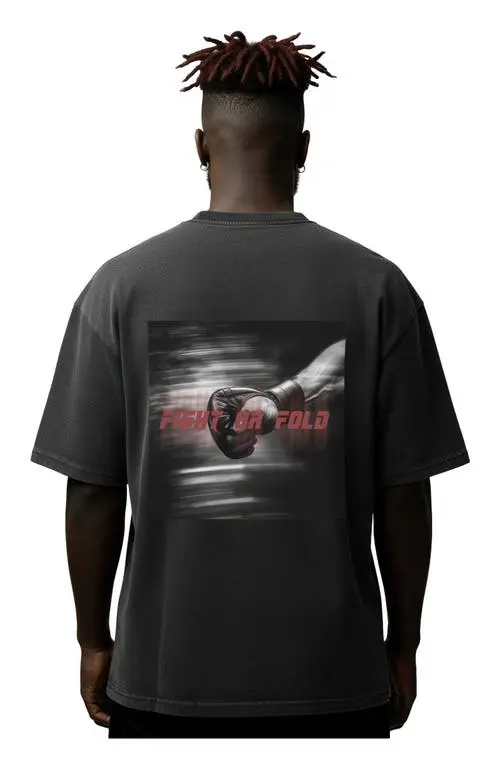 BLVCK X Ufc Acid Wash Tee - Gray