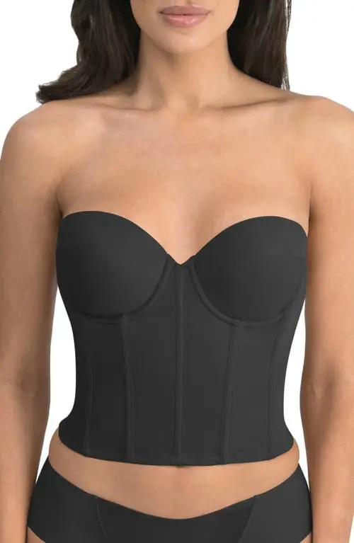 DOMINIQUE INTIMATES Brie Backless Strapless Bustier - Black