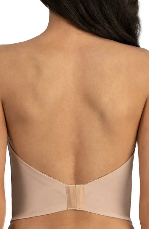 DOMINIQUE INTIMATES Brie Backless Strapless Ultra Low Back Bustier Bra - Mocha