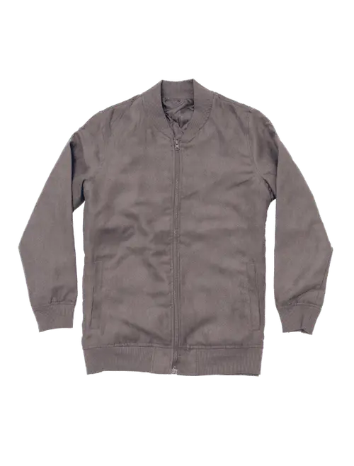 DAPPER BOI Microfiber Suede Bomber Jacket